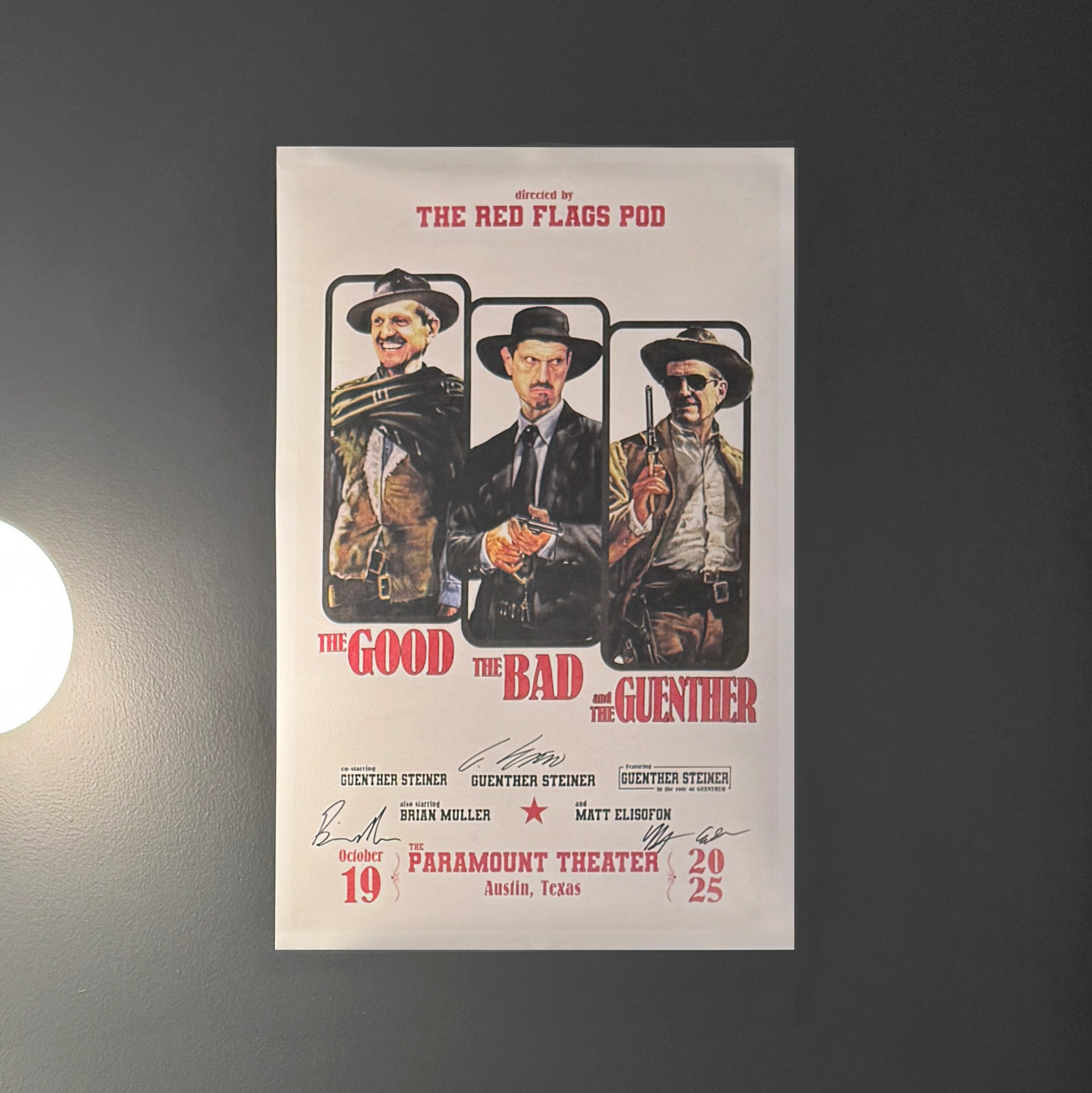 Limited Edition Signed Guenther Steiner Poster – The Red Flags Merch